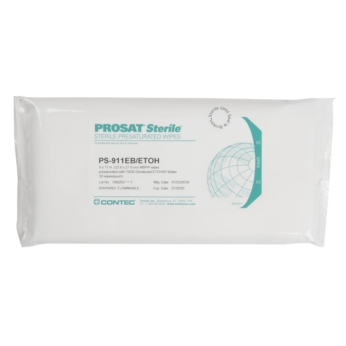 Cleanroom Surface Disinfectant Wipe Prosat® Sterile Premoistened Gamma ...