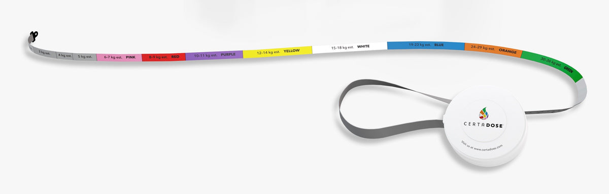 Retractable Pediatric Measuring Tape Certa Dose Pediatric Emergency ...