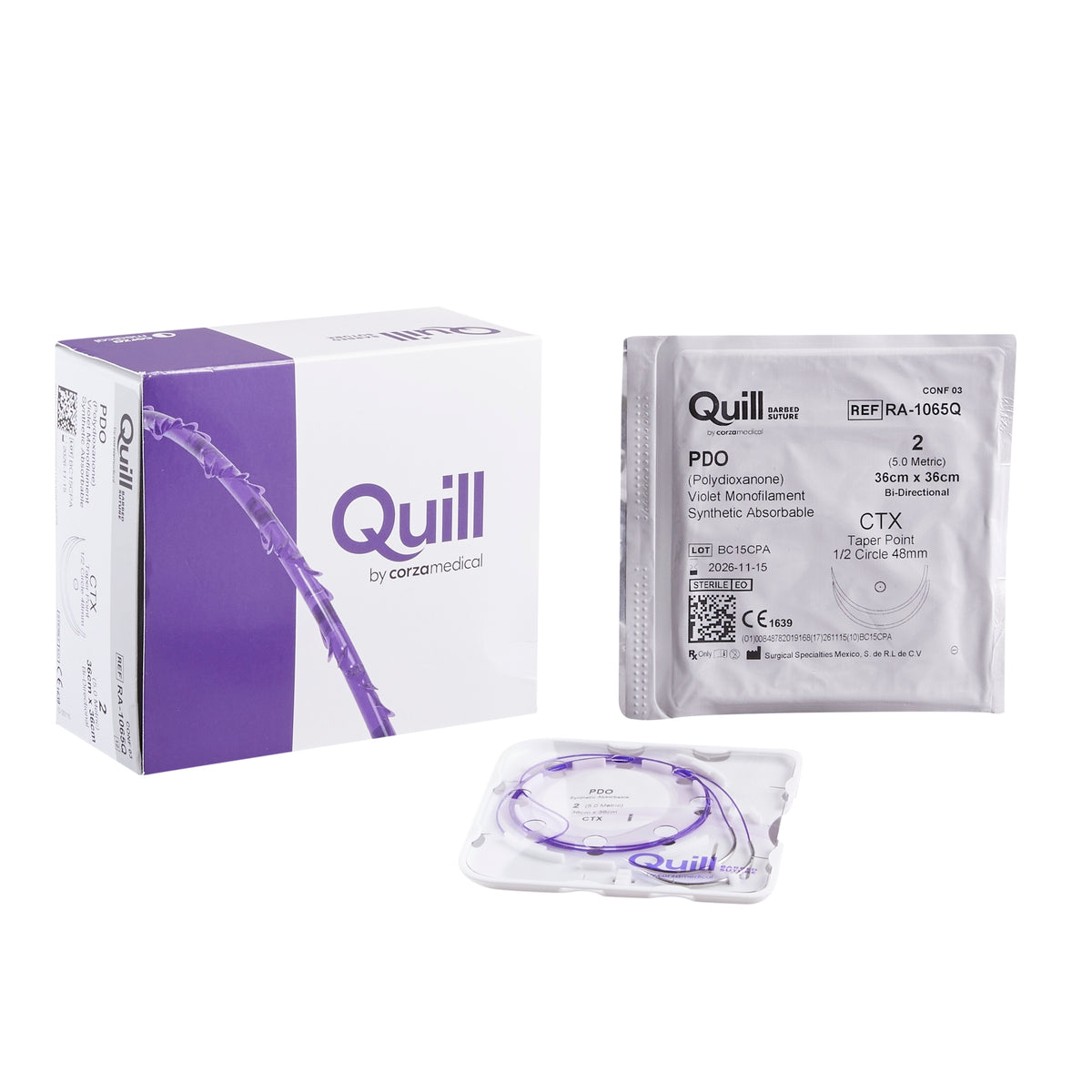 Absorbable Quill™ Barbed Suture with Needle for Efficient Wound Closur ...