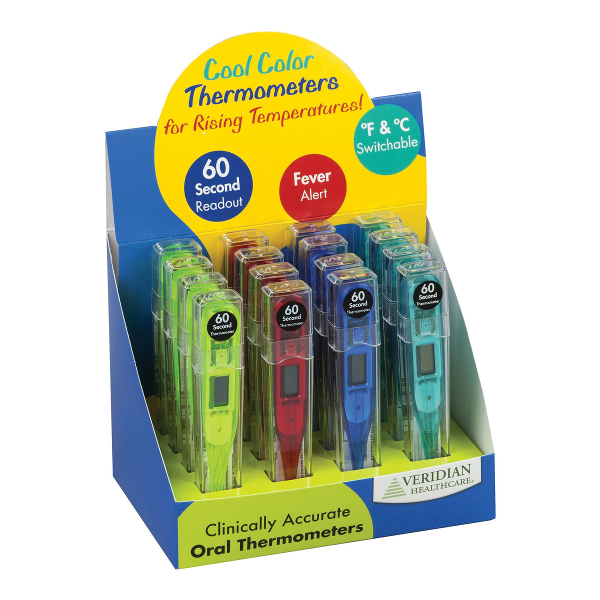 Digital Thermometer Display Kit Veridian Oral / Rectal / Axillary Prob ...