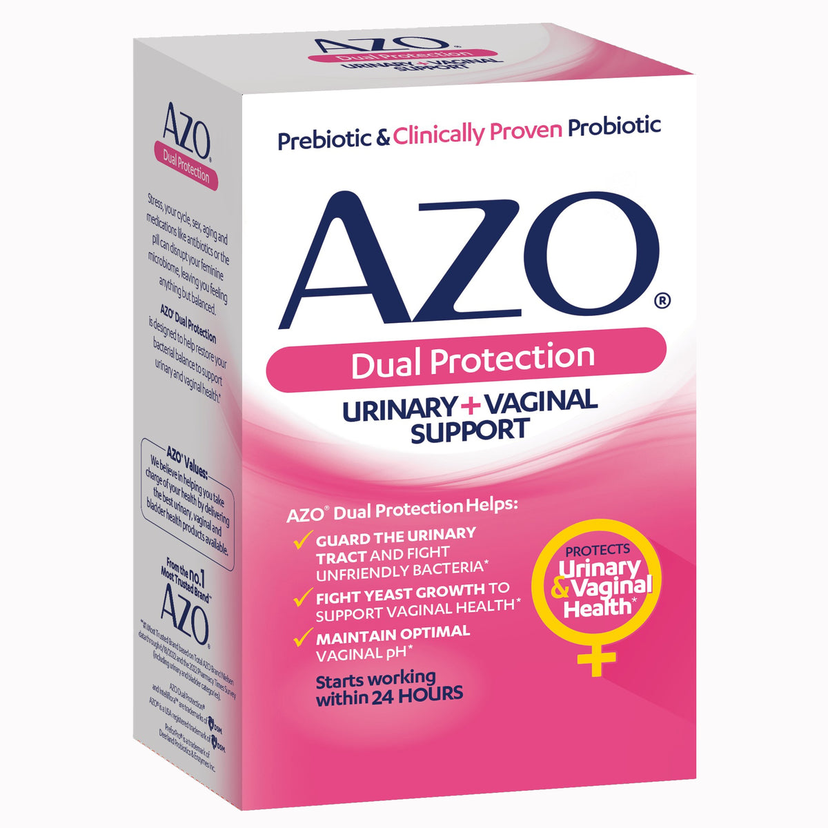 Probiotic Dietary Supplement Azo Dual Protection 30 Per Box Capsule ...