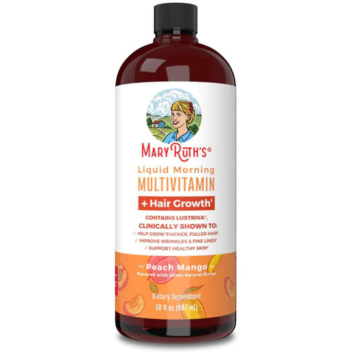 Multivitamin Supplement Mary Ruth's® Liquid Morning Multivitamin + Hai ...