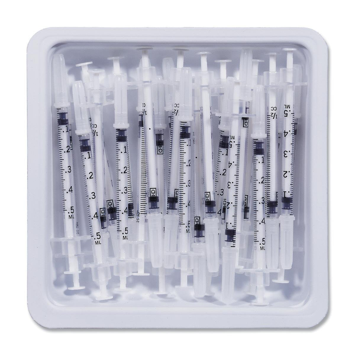 Standard Allergy Tray Precisionglide™ 0.5 Ml 3/8 Inch 27 Gauge Nonsafe ...