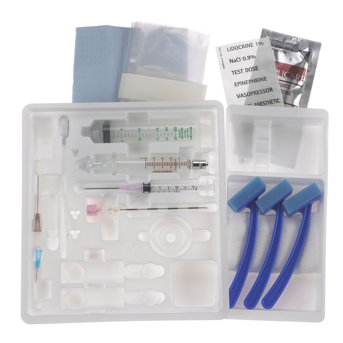Epidural Tray Perifix® Single Shot Tuohy Schliff / Winged 18 Gauge 3-1 ...