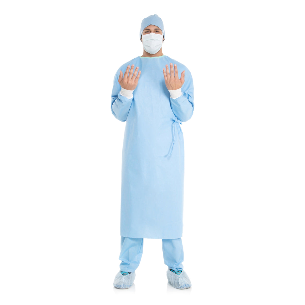 Fabric-reinforced Surgical Gown With Towel Ultra Blue Sterile Astm D49 ...