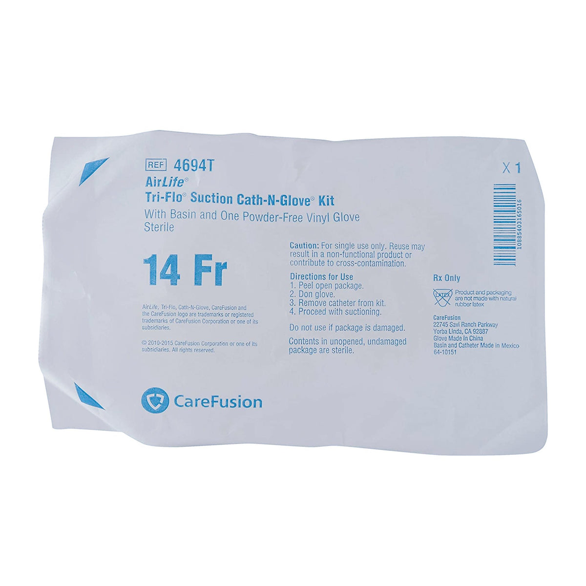 Suction Catheter Kit Tri-flo® Cath-n-glove® 14 Fr. Beveled Tip – BeHope