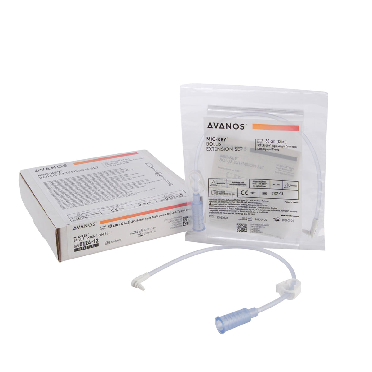 Bolus Enteral Feeding Extension Tube Set Mic-key 12 Inch, With Cath Ti ...