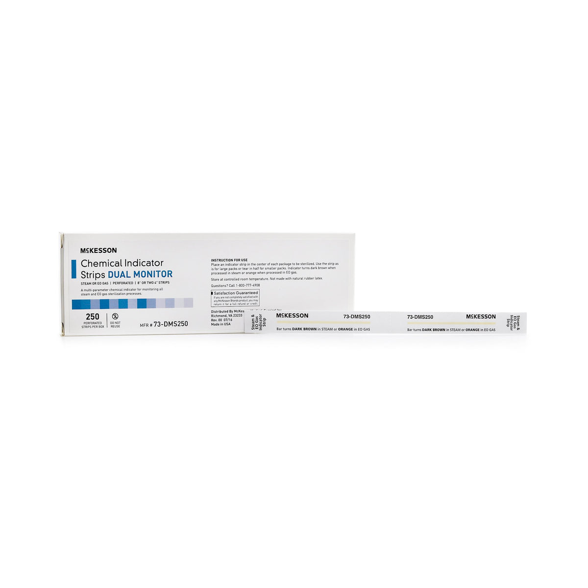 Mckesson Sterilization Chemical Indicator Strip Steam / Eo Gas 8 Inch ...