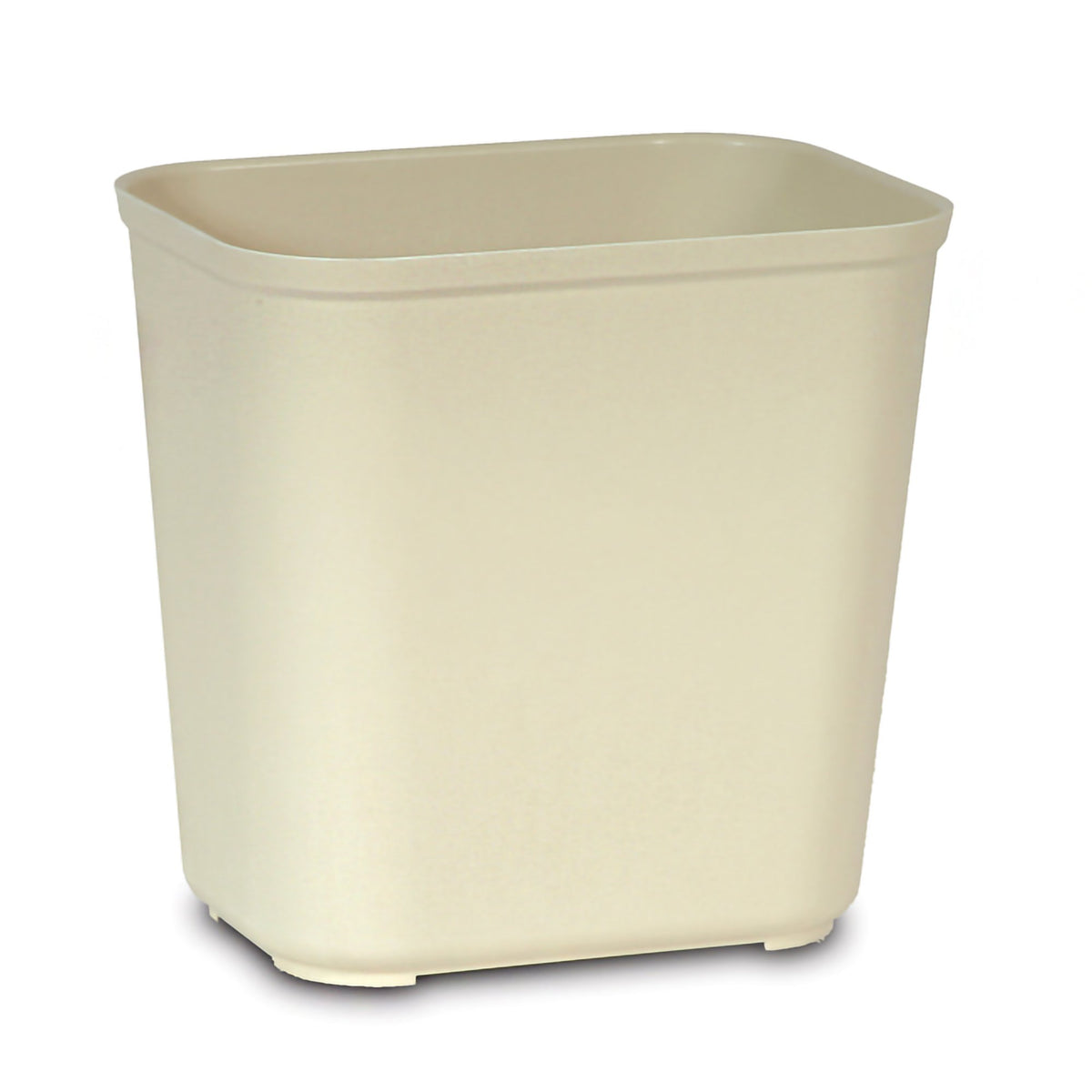 Fire-resistant Trash Can 28 Quart / 7 Gal. Beige Thermoset Polyester R ...