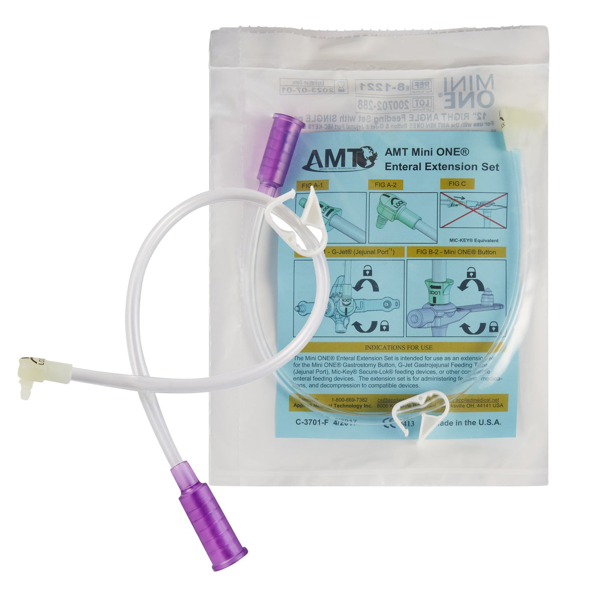 Bolus Enteral Feeding Extension Tube Set Mini One® 12 Inch, Purple – BeHope