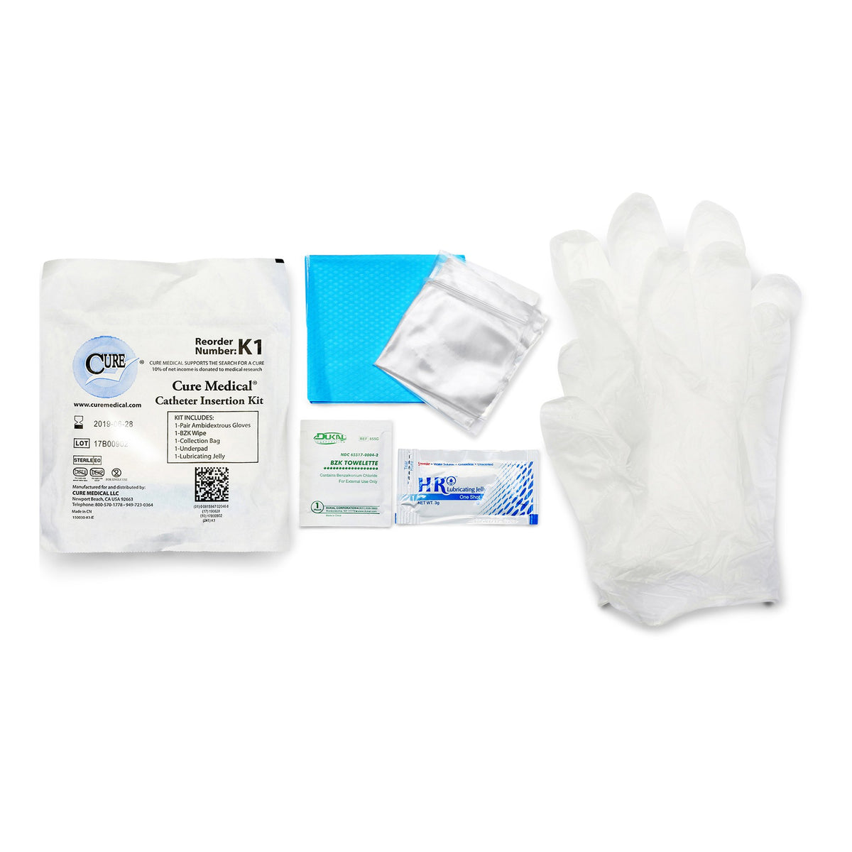 Catheter Insertion Tray Cure Medical®catheter Insertion Kit Universal ...