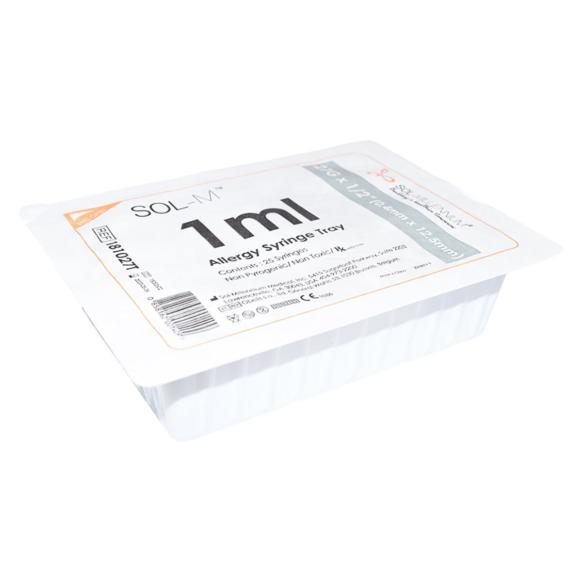 Standard Allergy Tray Sol-m™ 1 Ml 1/2 Inch Nonsafety Regular Wall – BeHope
