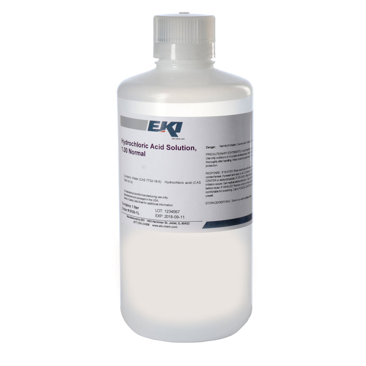 Chemistry Reagent Hydrochloric Acid Inorganic Acid NIST Standardized ...