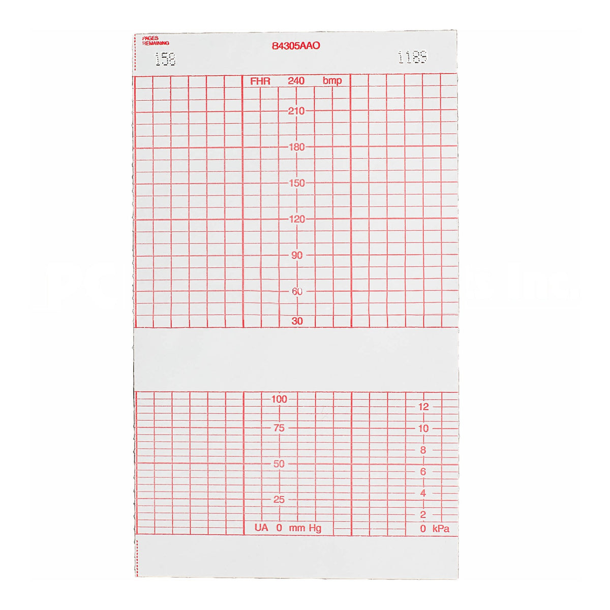 Recording Chart Paper Life Trace® Z-fold Red Grid – BeHope